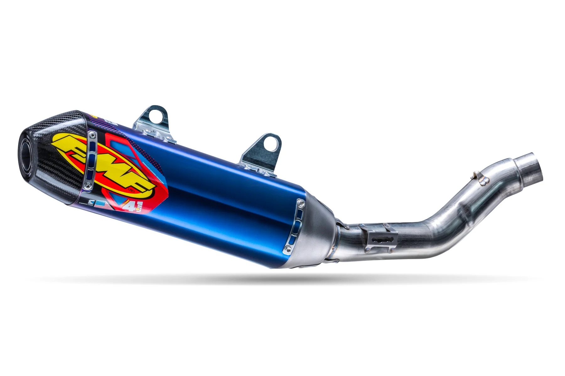 FMF FACTORY 4.1 RCT TITANIUM ANODIZED SL (SLIP-ON) W/ CARBON CAP ...